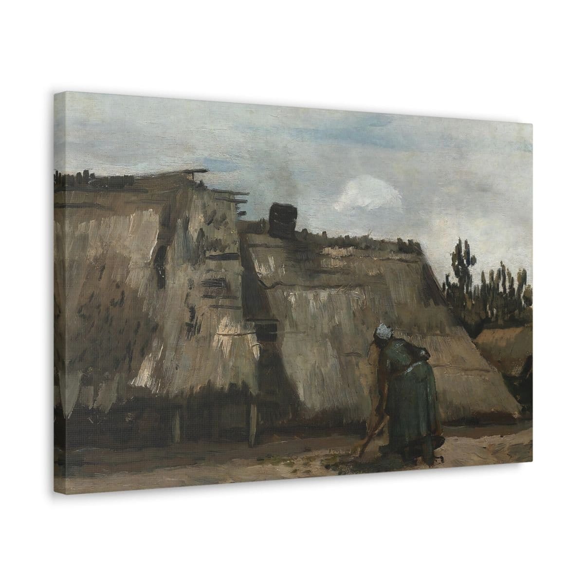 A Peasant Woman Digging – Vincent van Gogh 1885 – Famous Fine Artwork